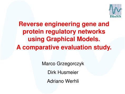 Ppt Reverse Engineering Gene And Protein Regulatory Networks Using Graphical Models