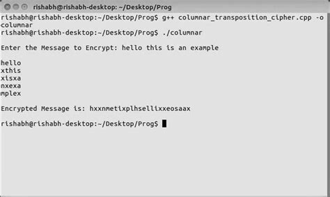 Computer Science Programs Columnar Transposition Cipher Encryption Decryption Program