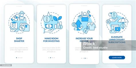 인플레이션 블루 온보딩 모바일 앱 화면에 대한 예산 계획 가격에 대한 스톡 벡터 아트 및 기타 이미지 가격 가격표 건설 현장 Istock