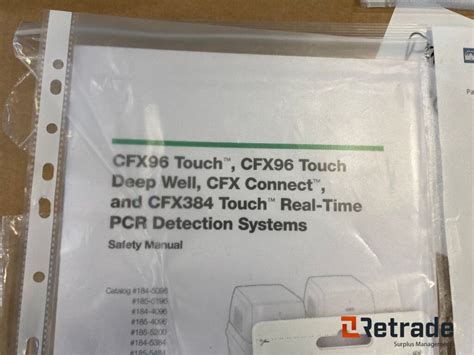 Bio Rad Cfx96 Touch Real Time Pcr Detection System For Sale Retrade