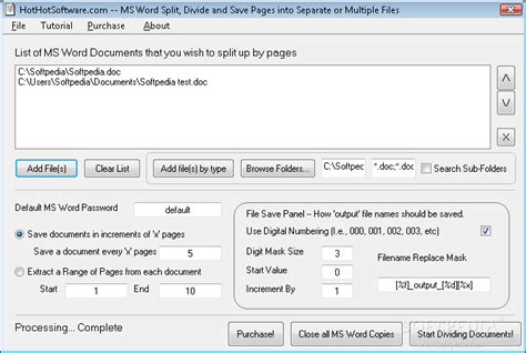 MS Word Split Divide And Save Pages Into Separate Or Multiple Files