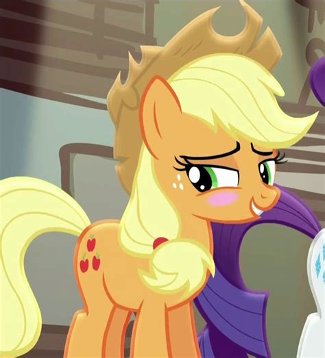 1669881 Applejack Blushing Cropped Made In Manehattan Safe