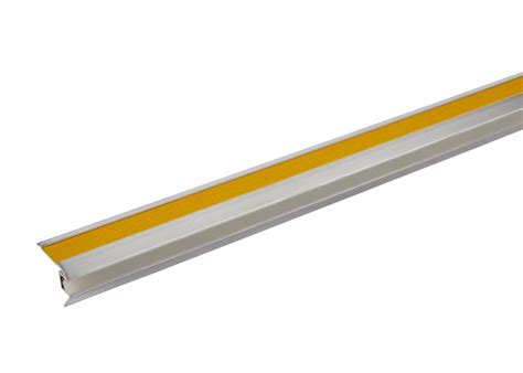 Aluminium Step Edge Profile With Lens And Yellow Anti Slip Tape