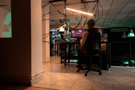 Premium Photo Mysterious Spy Planning Security Breach With Virus