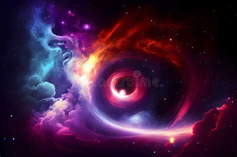 Cosmic Space And Stars Colour Cosmic Abstract Background Ai Generative Stock Illustration