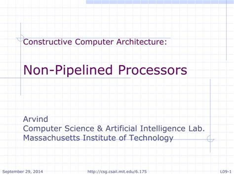 Ppt Constructive Computer Architecture Non Pipelined Processors Arvind Powerpoint