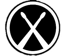 Black Crossed Drumsticks