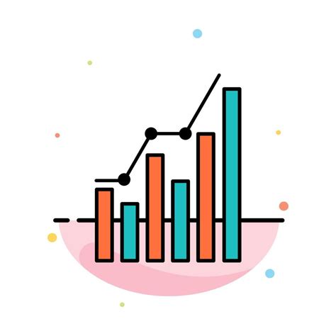 Graph Analytics Business Diagram Marketing Statistics Trends Abstract Flat Color Icon Template