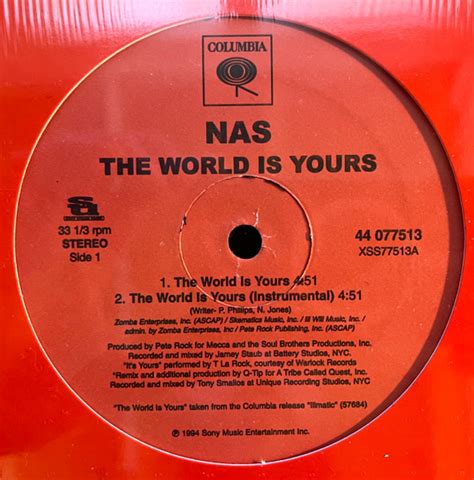 Nas The World Is Yours 1994 Vinyl Discogs