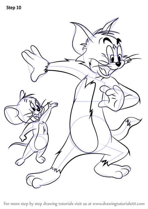 Learn How To Draw Tom And Jerry Tom And Jerry Step By Step Drawing Tutorials Tom And Jerry