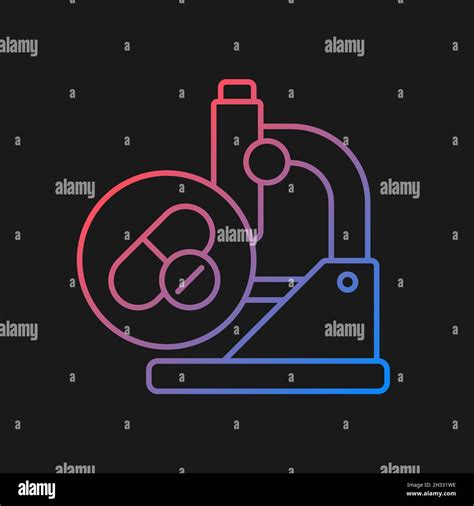 Testing Drugs Gradient Vector Icon For Dark Theme Stock Vector Image