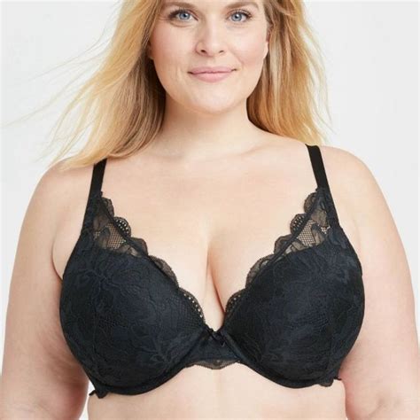 Auden Lace Plunge Push Up Bra Plus Size 48dd Push Up Bra Women Bra