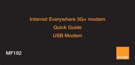 Internet Everywhere G Modem Quick Guide Usb Modem Zte