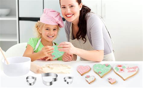 5 Piece Stainless Steel Heart Cookie Cutters Set