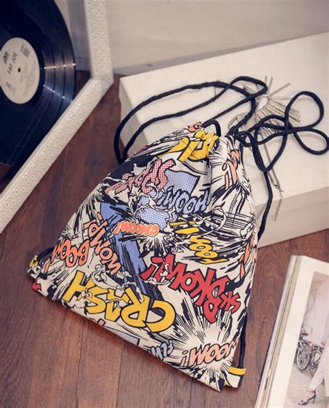 Simple Drawstring Canvas Backpack On Luulla