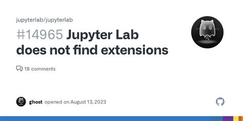 Jupyter Lab Does Not Find Extensions · Issue 14965 · Jupyterlabjupyterlab · Github