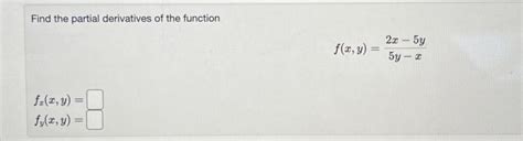 Solved Find The Partial Derivatives Of The Function Chegg