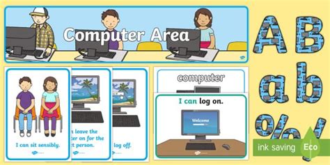 Eyfs Ict Or Computer Area Classroom Set Up Pack Ict Area Set Up Eyfs Activities Primary
