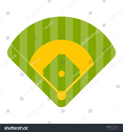 Baseball Grass Field Top View Vector Vector De Stock Libre De