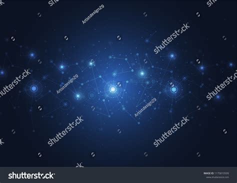 Abstract Technology Big Data Visualization Futuristic Stock Vector Royalty Free 1175810599