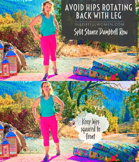 Split Stance Dumbbell Row Inspireful Women