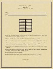Midterm Exam In MA 303 Spring 2021 Problem Set And Instructions Course Hero