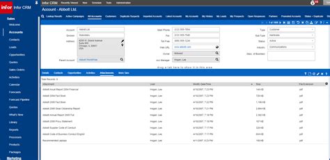 Infor Crm Attachments Tab Customer Fx