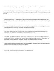 Sex Linked Traits Virtual Lab Post Lab Questions Docx 1 Describe The Phenotypes And Genotypes