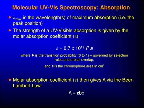 Ppt Molecular Uv Visible Spectroscopy Powerpoint Presentation Free Download Id 2972406