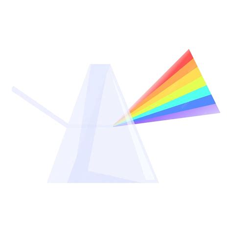 Premium Vector Triangular Prism Refracting Light Beam Creating Rainbow Spectrum