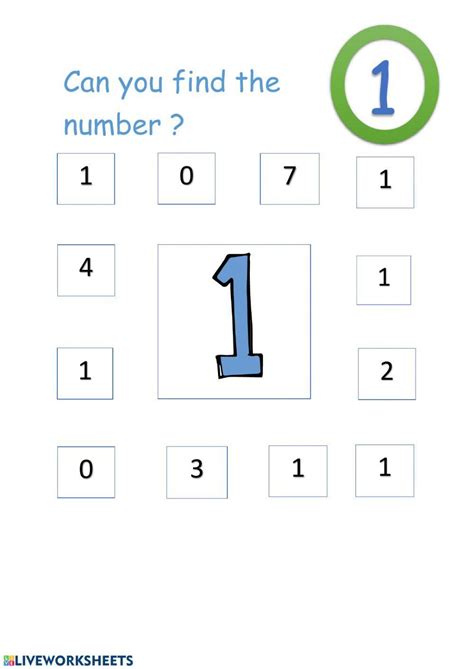 I Can Identify The Number 1 Worksheet Twinkl Twinkl Worksheets