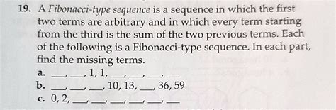 Solved Can Someone Solve This Step By Step With Formula And Calculation 19 A Fibonacci Type