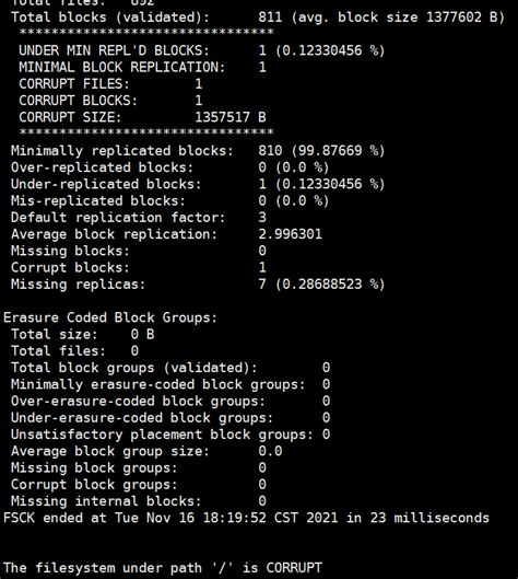 关于hdfs集群中please Check The Logs Or Run Fsck In Order To Identify The Missing Blocks See The