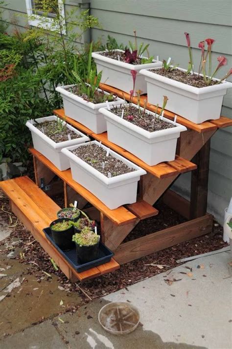 Project Tiered Plant Stand Using Stair Stringers And Tread Plant Stands Outdoor Diy Plant