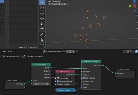 Geometry Nodes Bridging Edge Loops Along A Curve In Geonodes
