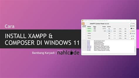 Install Xampp Dan Composer Di Windows 11 Youtube