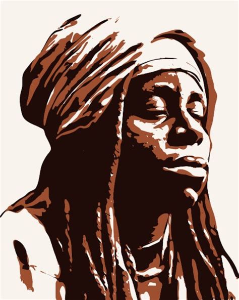 Lil Wayne Stencil In 3 Layers