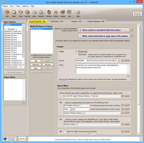 Examples Of Web Builders For CSS Menu Javascript Menu Drop Down Menu Modal Window Slider