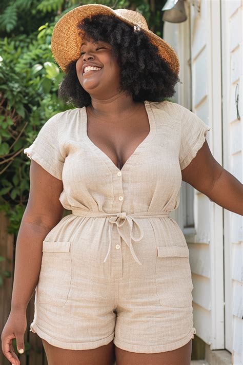 Xpluswear Design Plus Size Casual Khaki V Neck Short Sleeve Linen