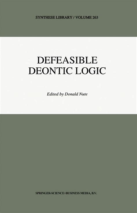 Defeasible Deontic Logic Synthese Library 9789048148745