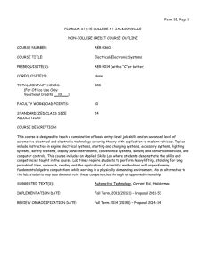 NATEF Electrical Electronic Systems Task List