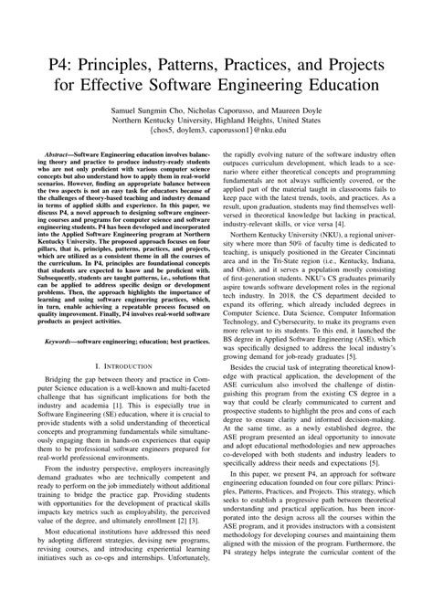 Pdf P4 Principles Patterns Practices And Projects For Effective