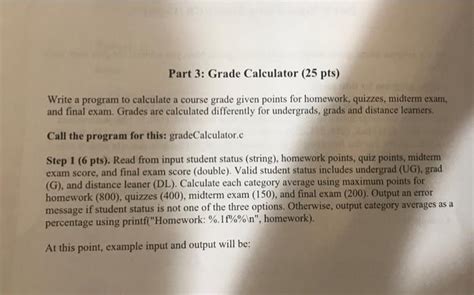 Solved Part 3 Grade Calculator 25 Pts Write A Program To