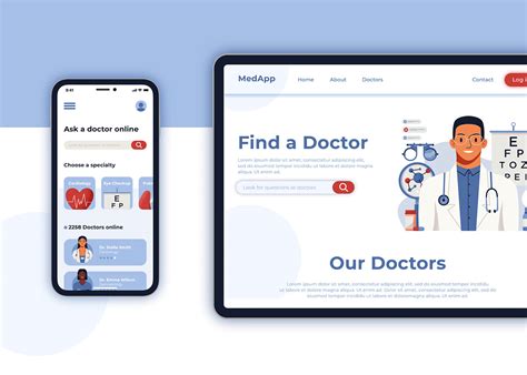 Vector Illustrations For Medical App And Website On Behance