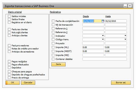 Exportar Transacciones A Sap Business One Sap Community