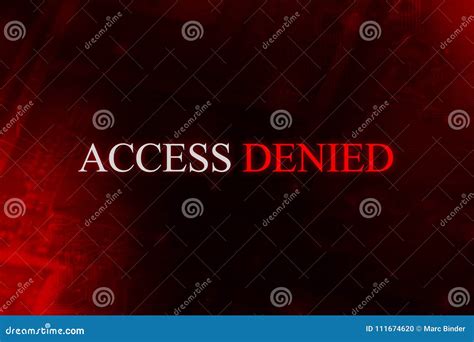 `access Denied` At Computer System Screen Stock Illustration