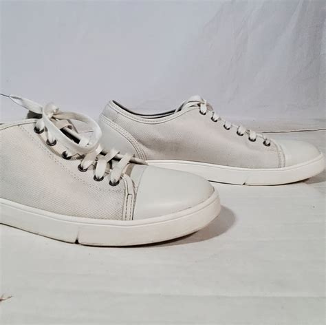 Clarks Shoes Clarks White Leather Mesh Lace Sneaker Shoe Plus