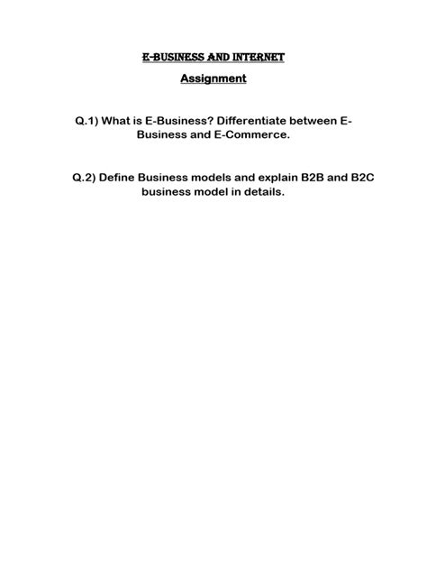 Assignment 1 E Business Pdf