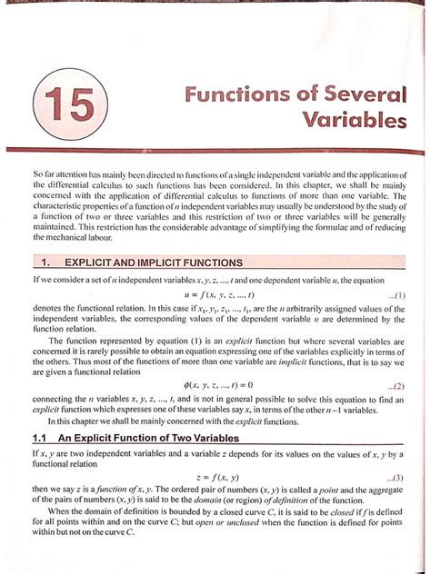 Multivariate Calculus Pdf