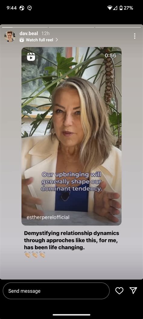 Dæv Is Reposting Secular Relationship Queen Esther Perel Beggys